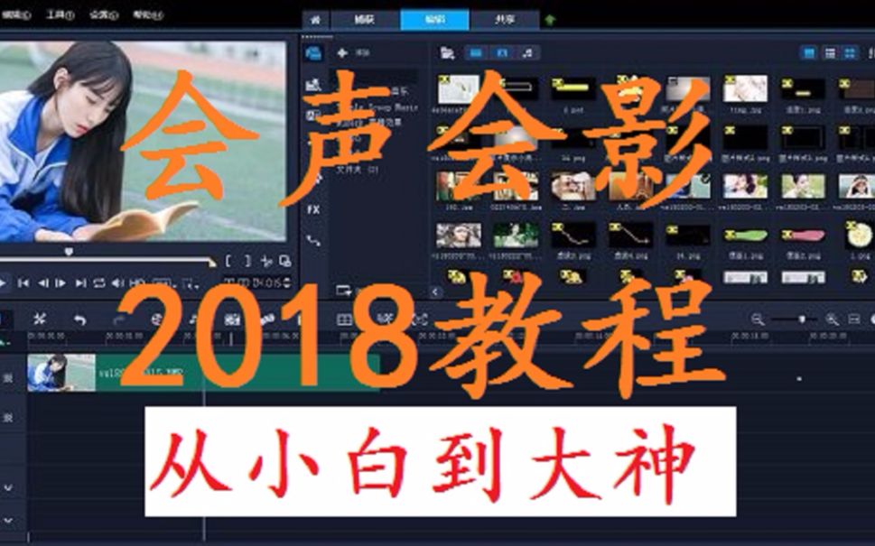 【会声会影2018版教程】全集 妈妈再也不用担心我不会剪视频了