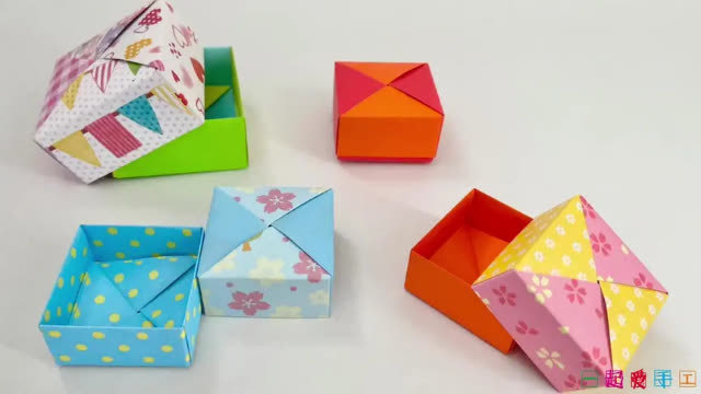 简单折纸小盒子,用来装零食特别美观漂亮