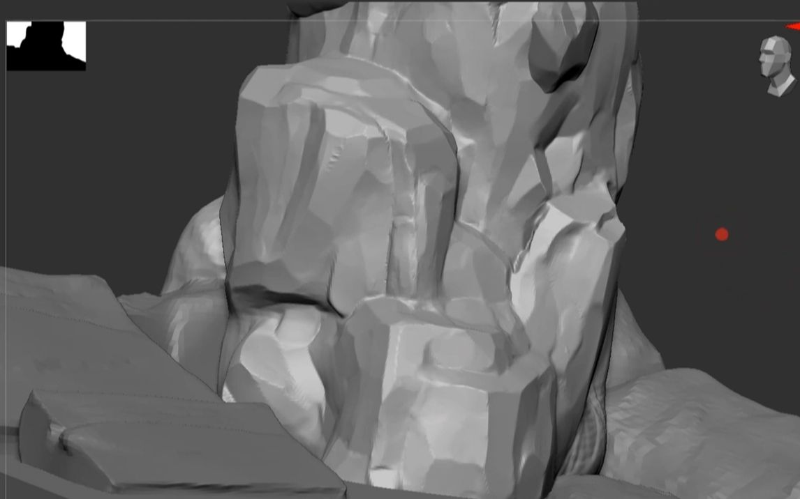 【zbrush雕刻】游戏场景不得不学的山石雕刻!基础石头雕刻教学,笔刷...
