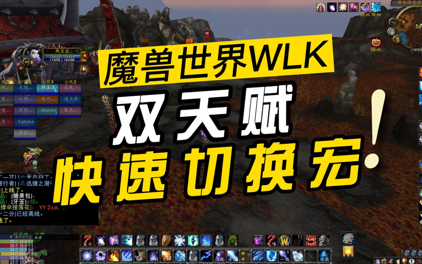 【魔兽世界WLK】双天赋快速切换宏!_哔哩哔哩bilibili_魔兽世界