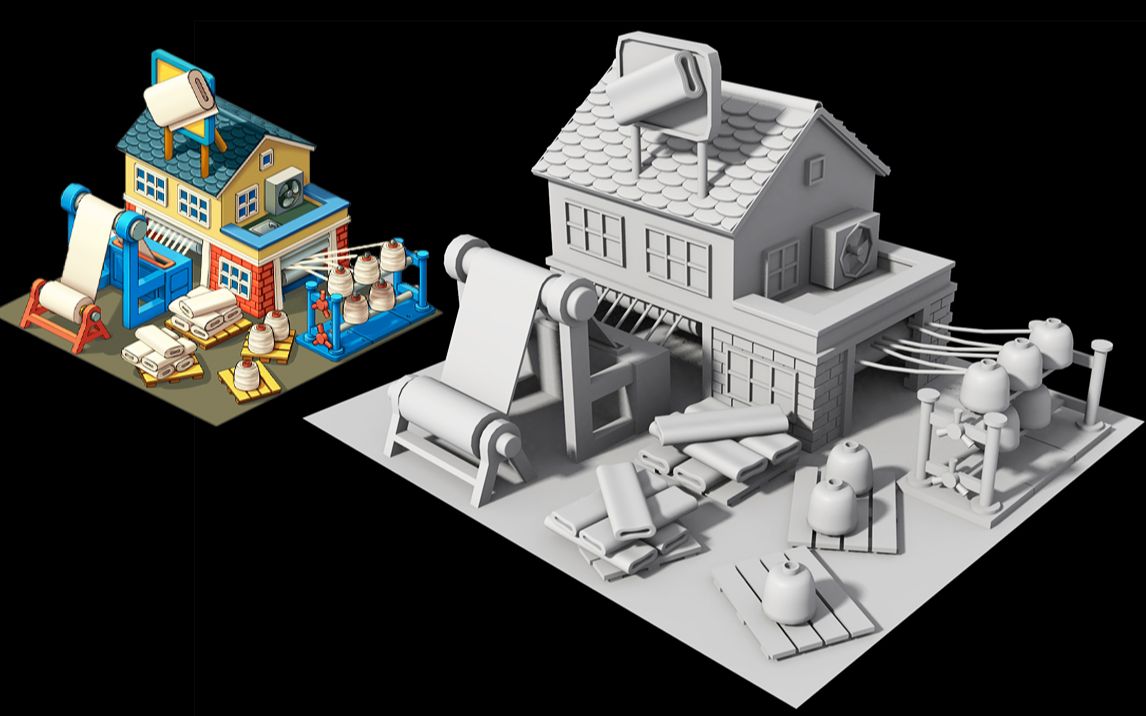 【3Dmax场景建模】简单卡通小房子制作全流程,3dmax建模初阶练习...