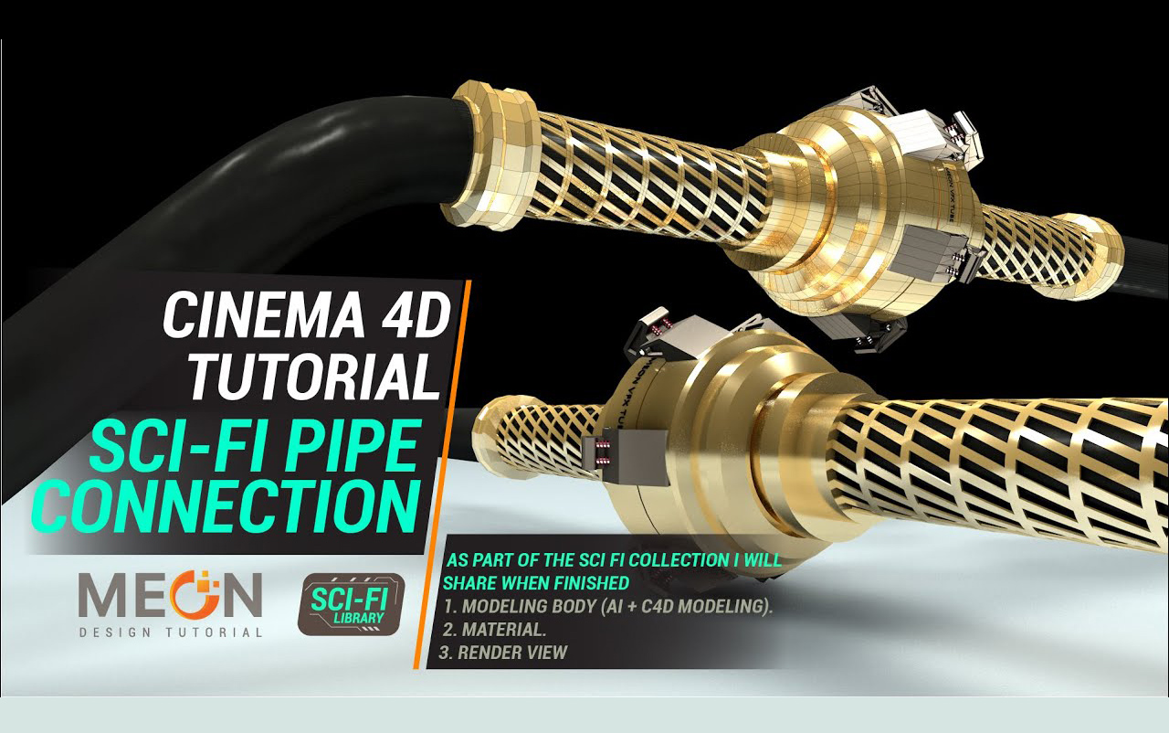 C4D-教程科幻管道建模/渲染