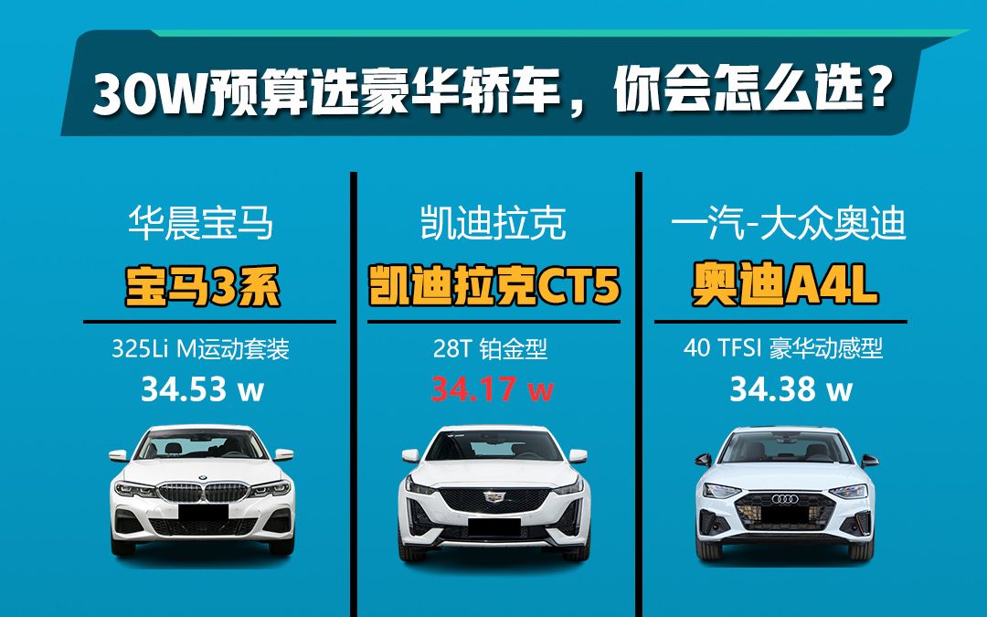 30W预算如何选豪华轿车?