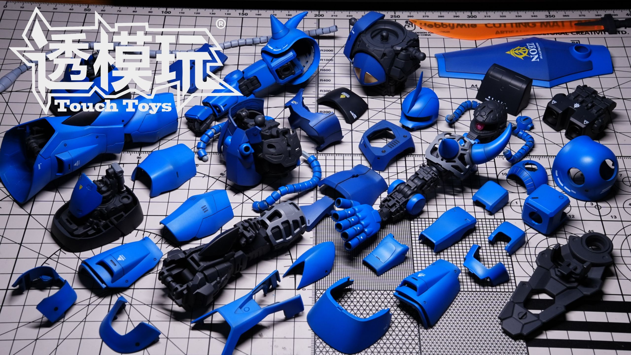 ...2.0 1/100 古夫GOUF模型 透模坊高达制作 喷涂流程教程 by阿然透模玩