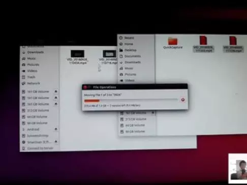 ubuntu系统手机视频文件复制到电脑