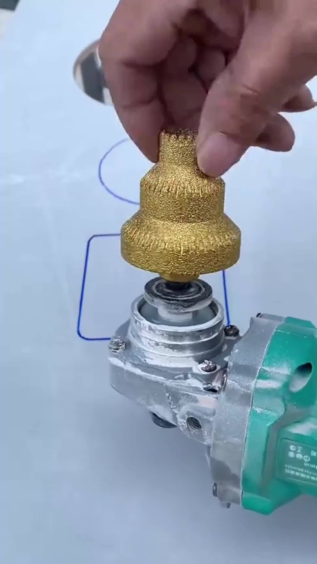 #瓷砖开孔 #钻孔 #宝塔钻头 #开孔器