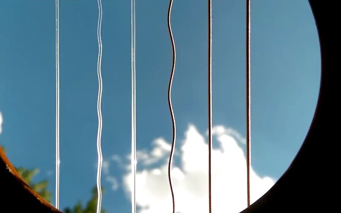 吉他演奏,体会弦振动方程(高清60 fps)