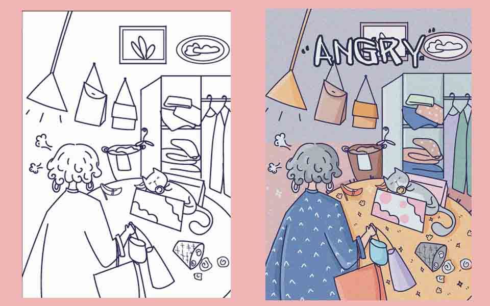 【商业插画】AI插画零基础教学,只需3个笔刷教你完成小场景插画【...