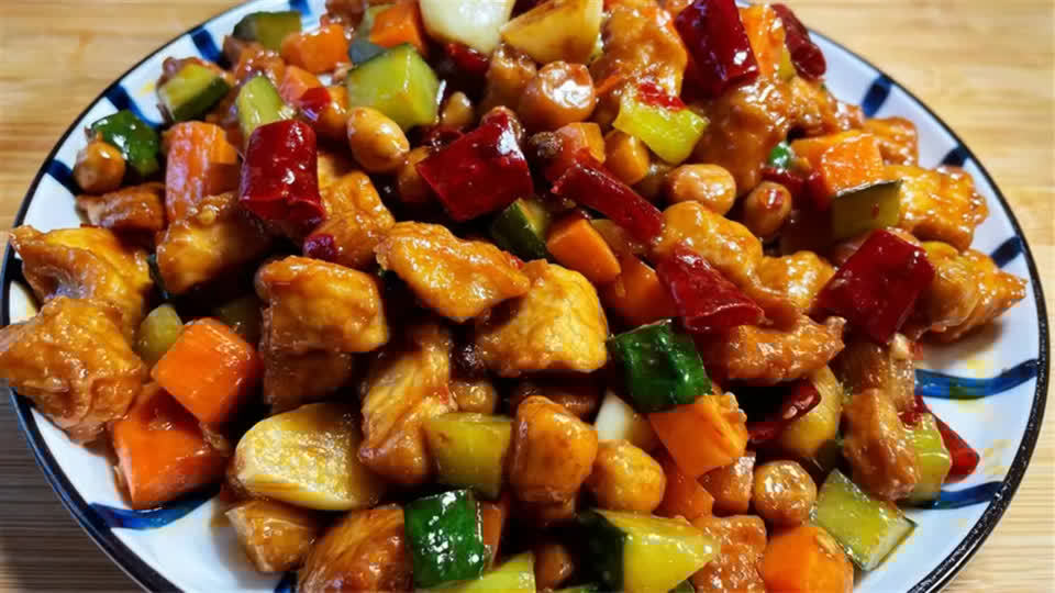 大厨教你宫保鸡丁的正确做法,太香了,看着就有食欲