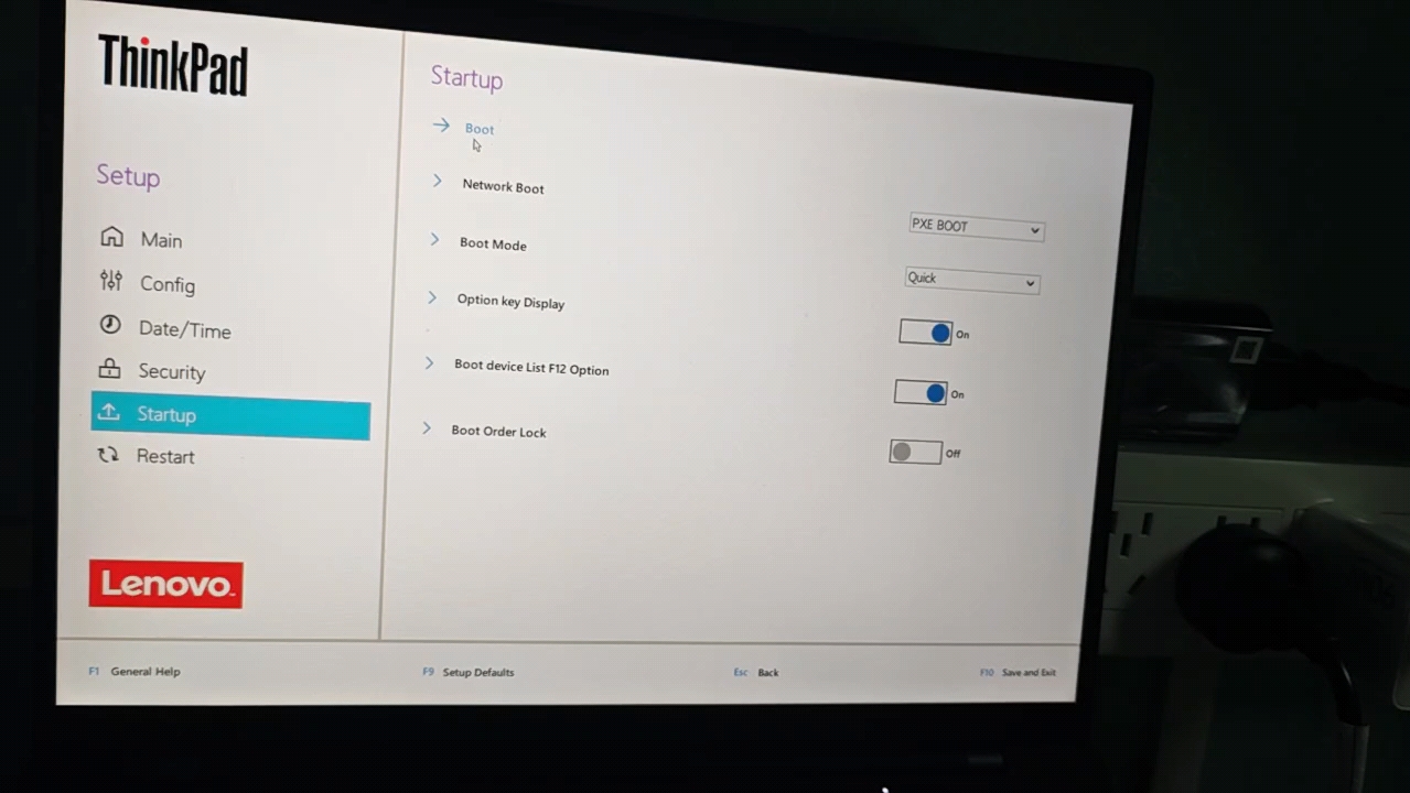 ThinkPad笔记本重装电脑设置u盘启动项