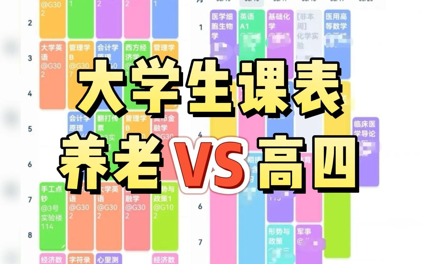 大学生课表花式比拼