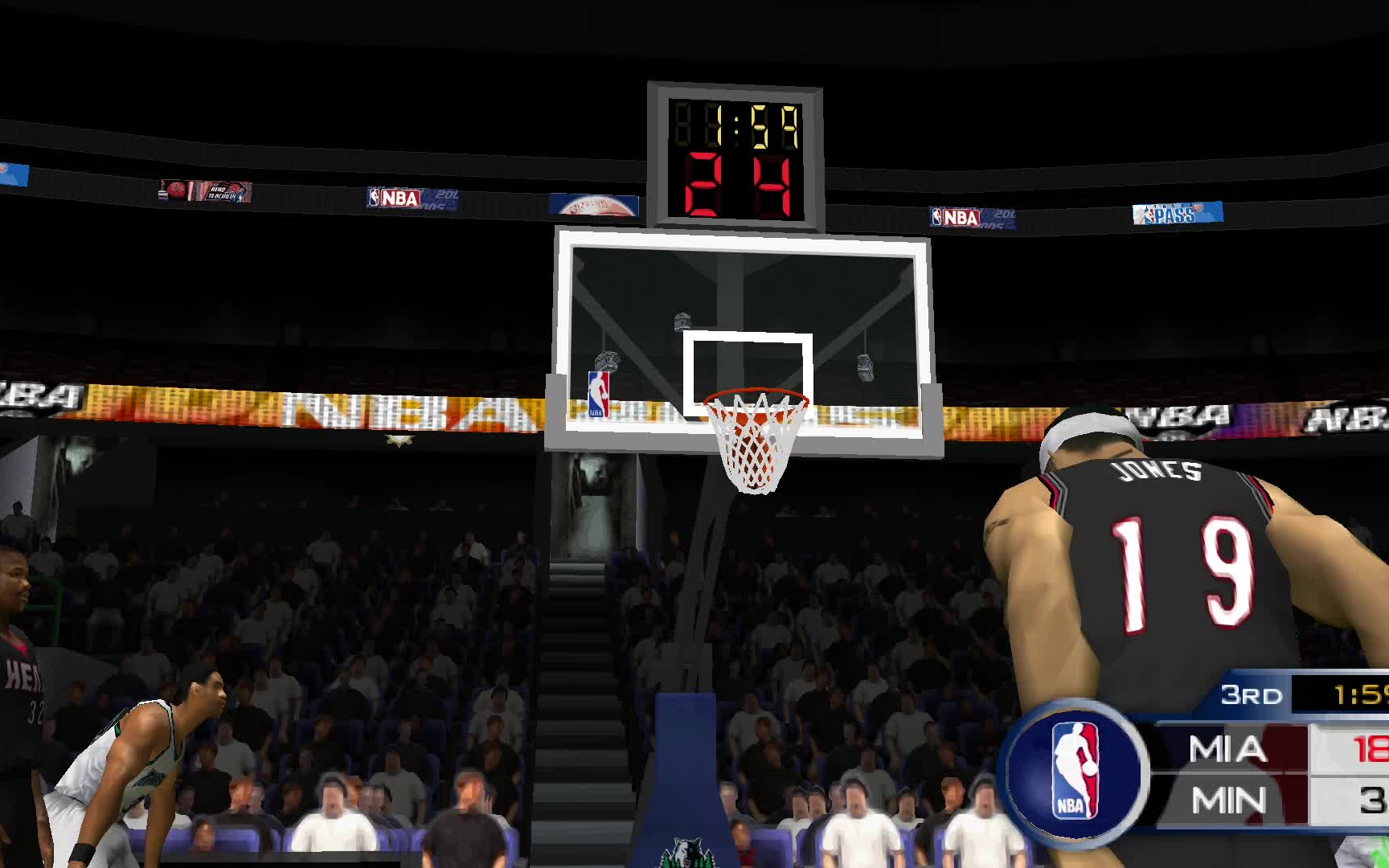 【PSP NBA 篮球】十几年前的游戏经过模拟器高清化后画质依然如此...