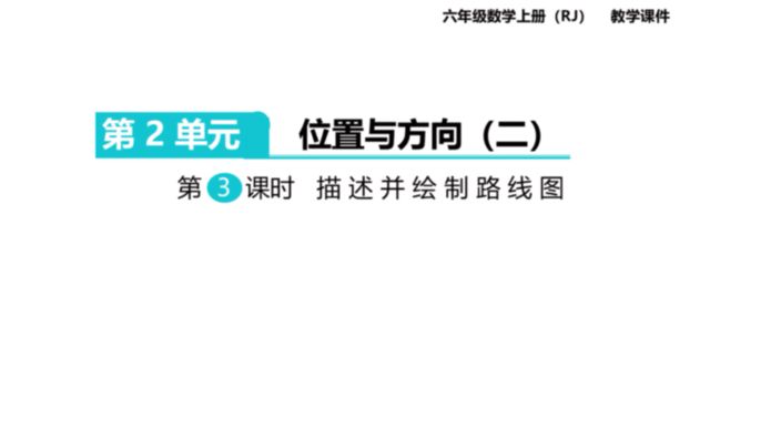 人教版六年级数学上册:位置与方向描述并绘制路线图简单讲解