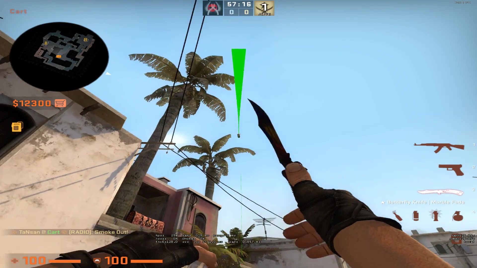 [CSGO]mirage中路封拱门烟的正确姿势 (看简介)