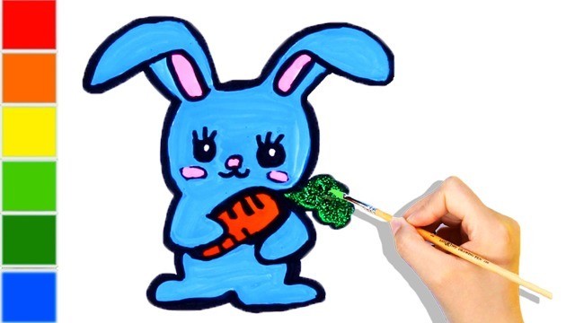 方块熊简笔画 可爱的小兔子