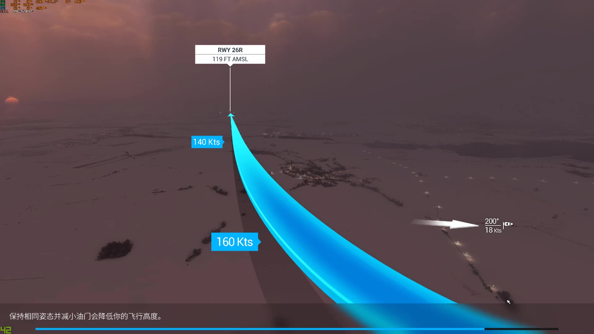 微软模拟飞行 2020 4k gtx1080 高中低画质试玩