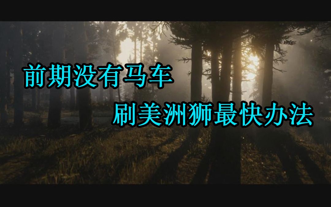 荒野大镖客2前期最快刷美洲狮办法!