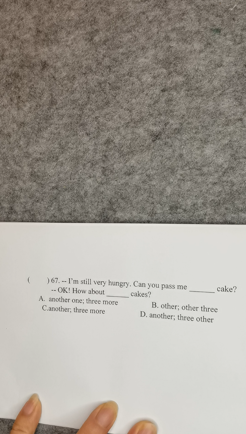初中英语解题技巧67--other和another的区别,数字+more的用法。