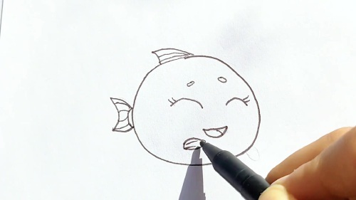 3911. 这是画的小鱼吗?大家觉得可爱吗?创意简笔画,小鱼简笔画