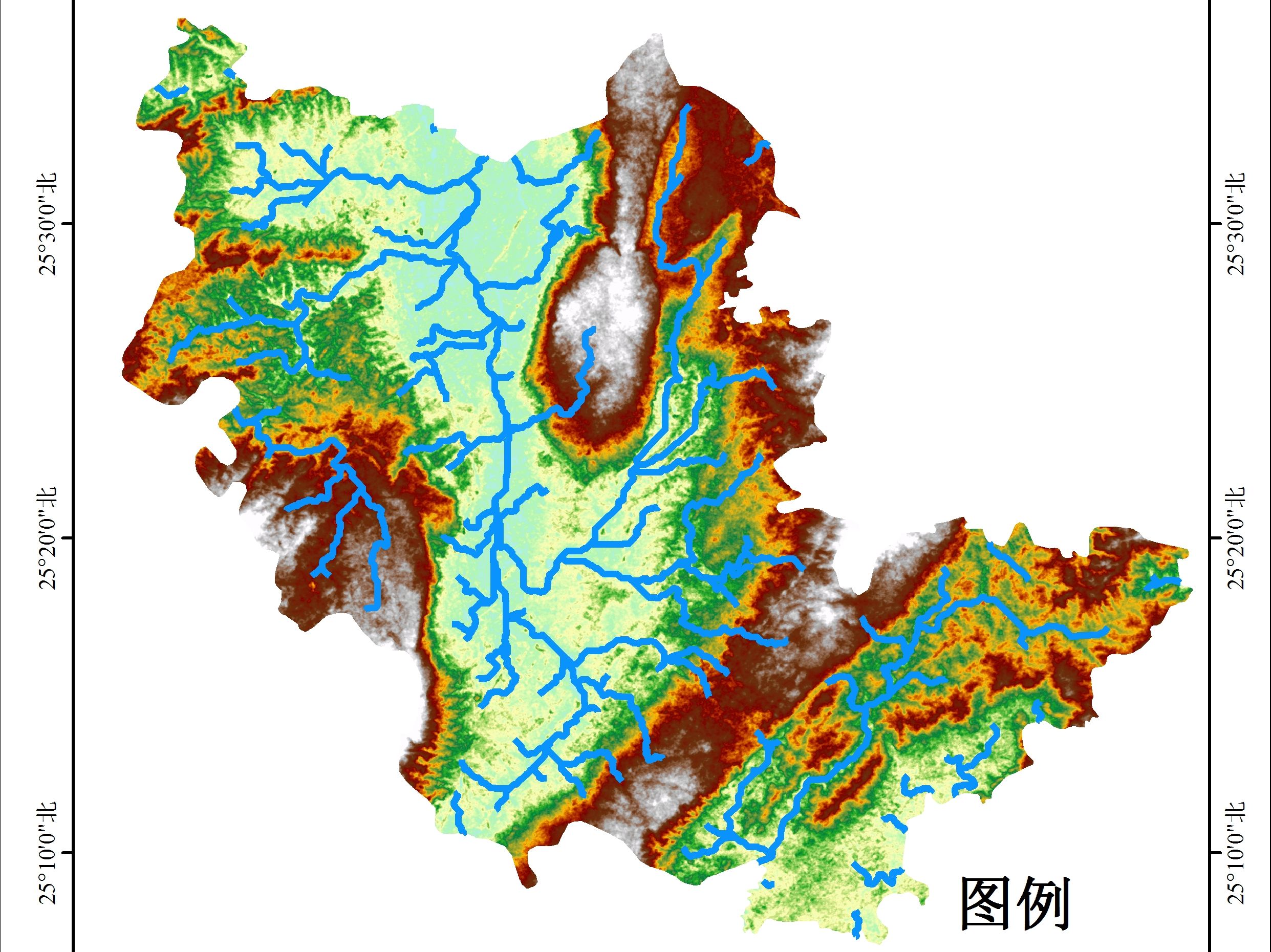 地形加水系图