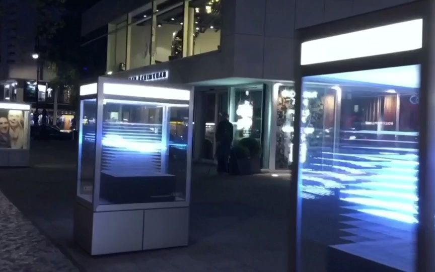 柏林奥迪户外广告光立方互动灯光装置 唛丁科技互动装置定制开发...