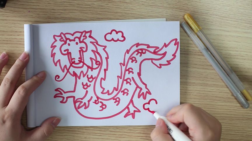十二生肖简笔画之“辰龙”,想让孩子成龙,得先让他学会画龙～