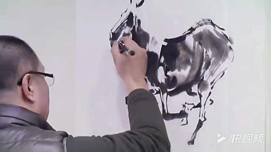 中国画艺术——如何画马,水墨画马,国画画马 01