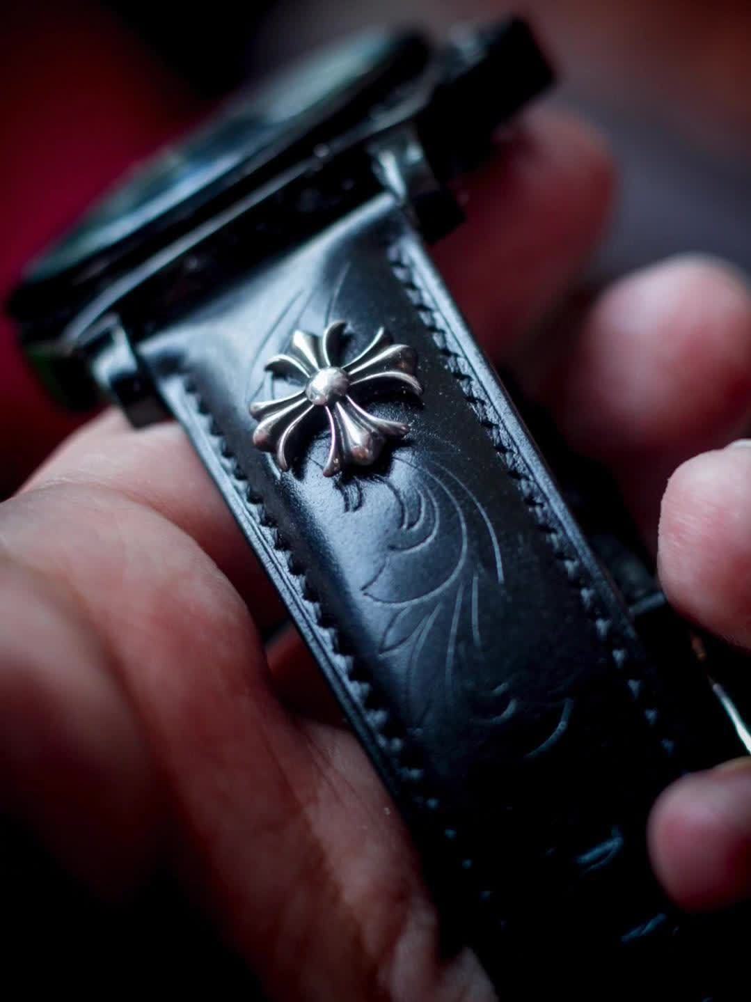 你的表带该换了吗?别急我来给你做!手工皮雕 花式过.