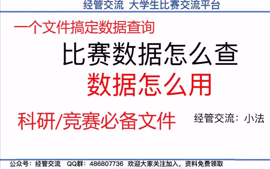 【必备文件】一个文件搞定数据困扰!科研/竞赛必备