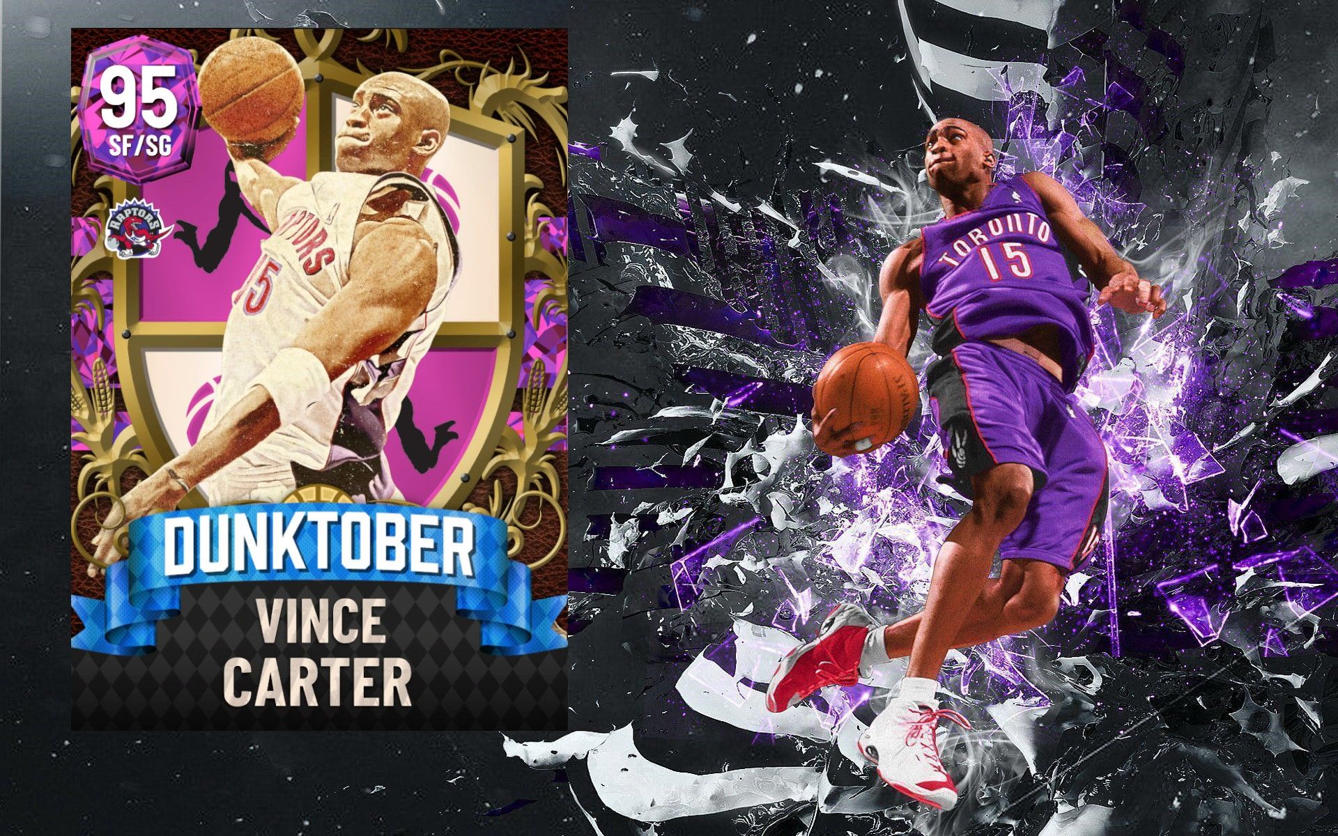 NBA 2K22 第一拍卖场粉钻分位卡特实战测评和面板数值 爆锤米切尔