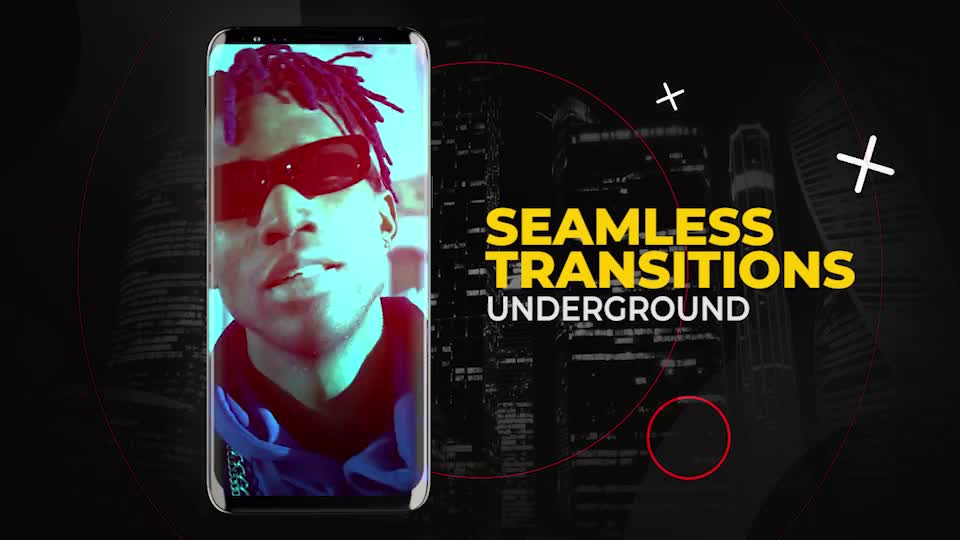 AE竖屏垂直模板手机转场过渡快速转场