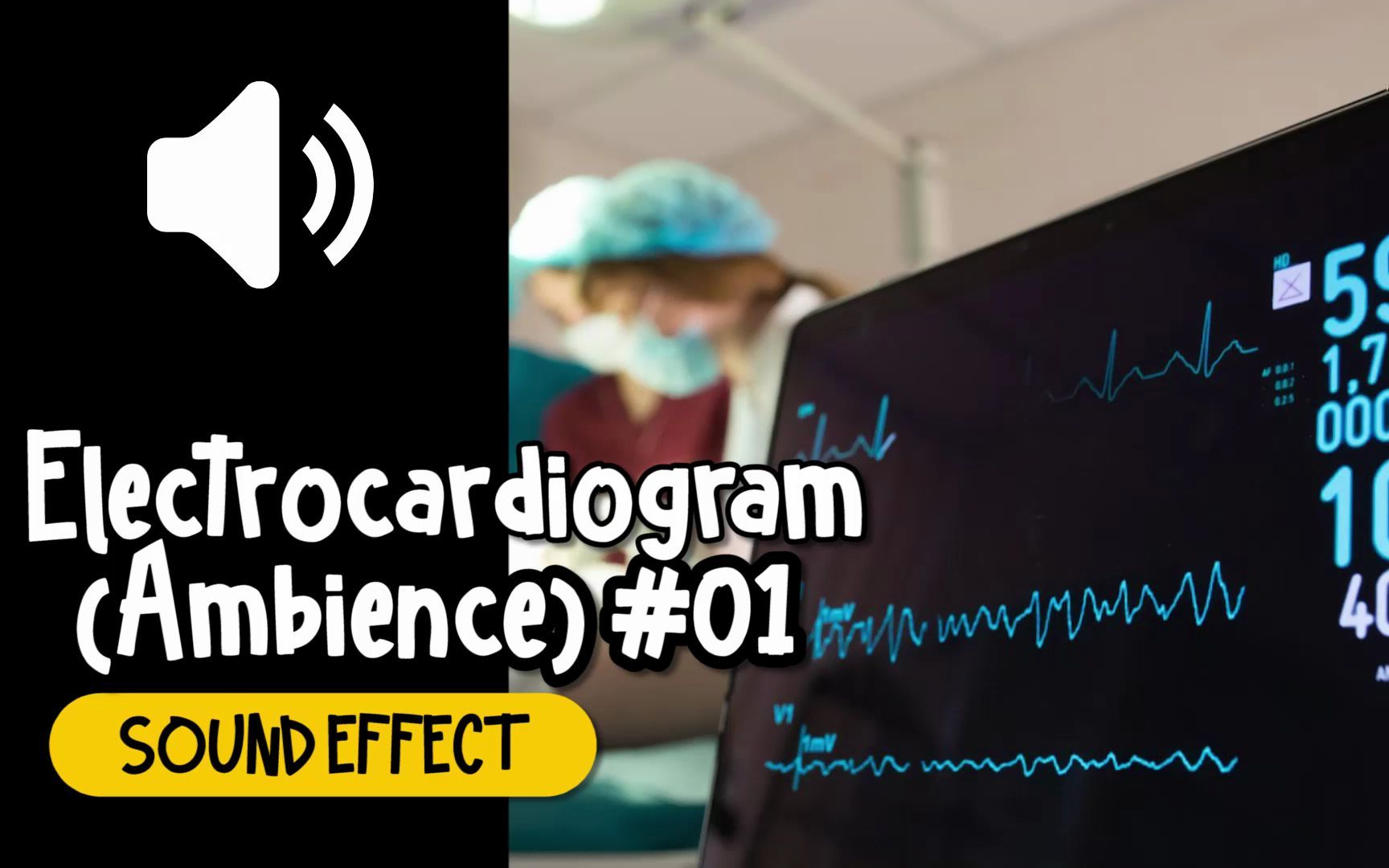 心电图 #01 环境音 心跳 心脏 死亡 紧急 医院 音效 (HQ)