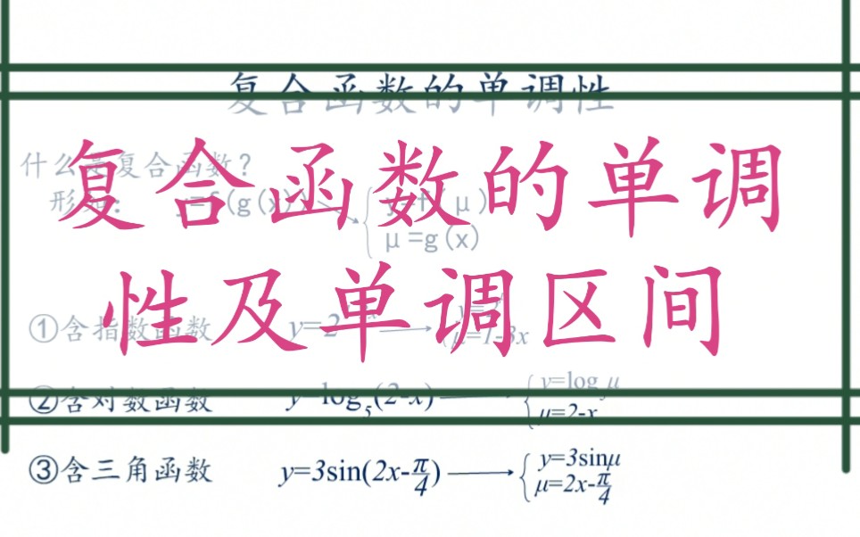 求复合函数的单调性及单调区间,所用方法为同增异减