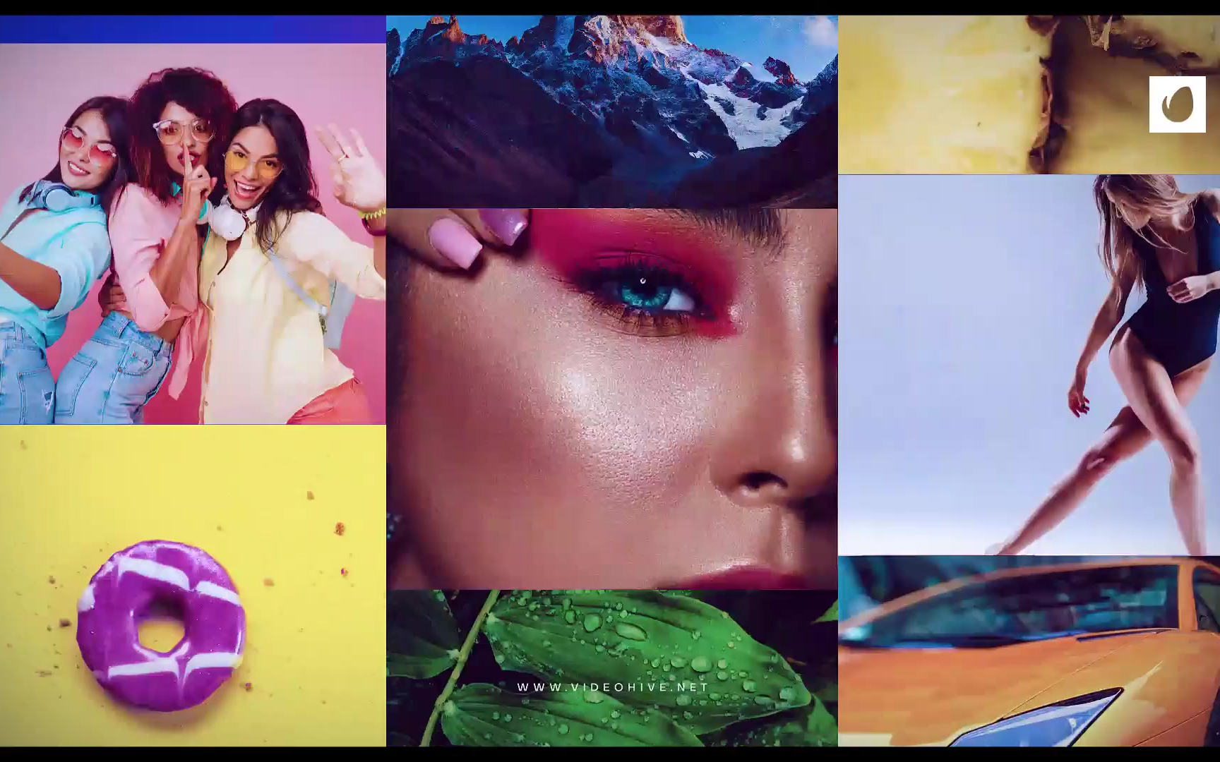 AE模板-43秒分屏快闪视频模板音乐卡点视频 AE模板下载 PR模板...