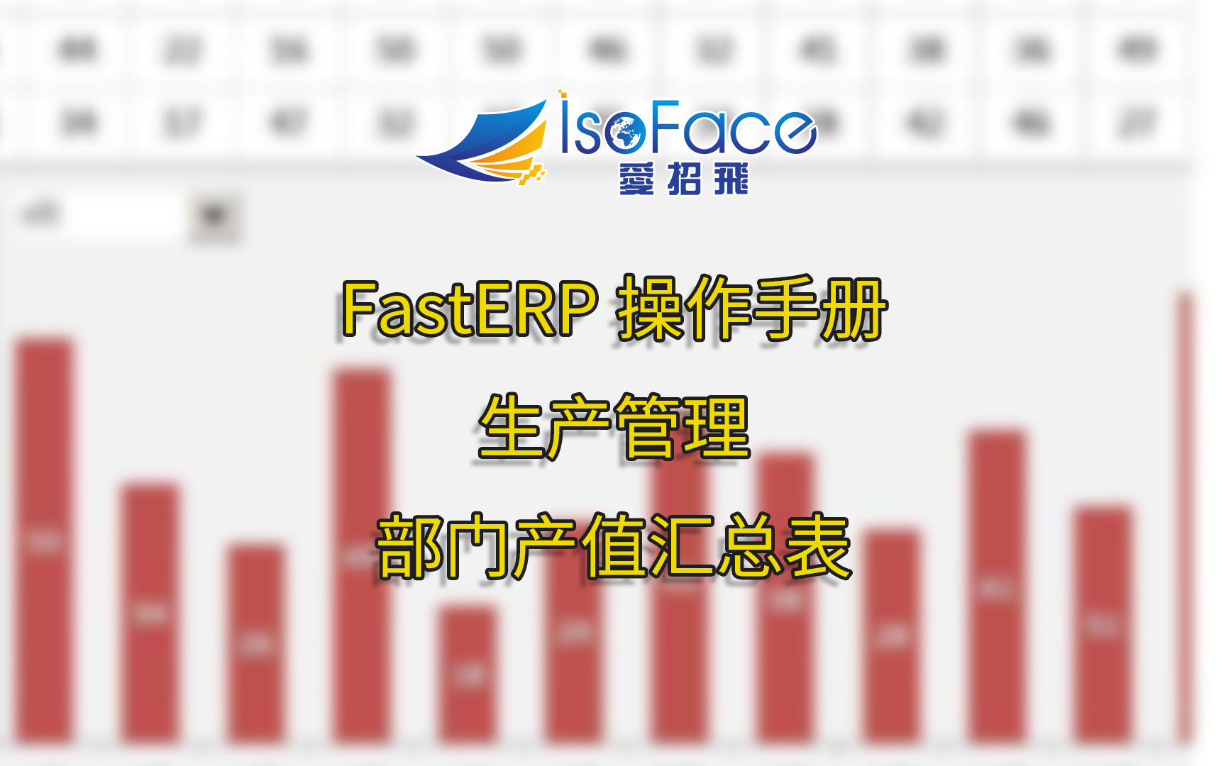 爱招飞 IsoFace ─ 纺织印染ERP 部门产值汇总表