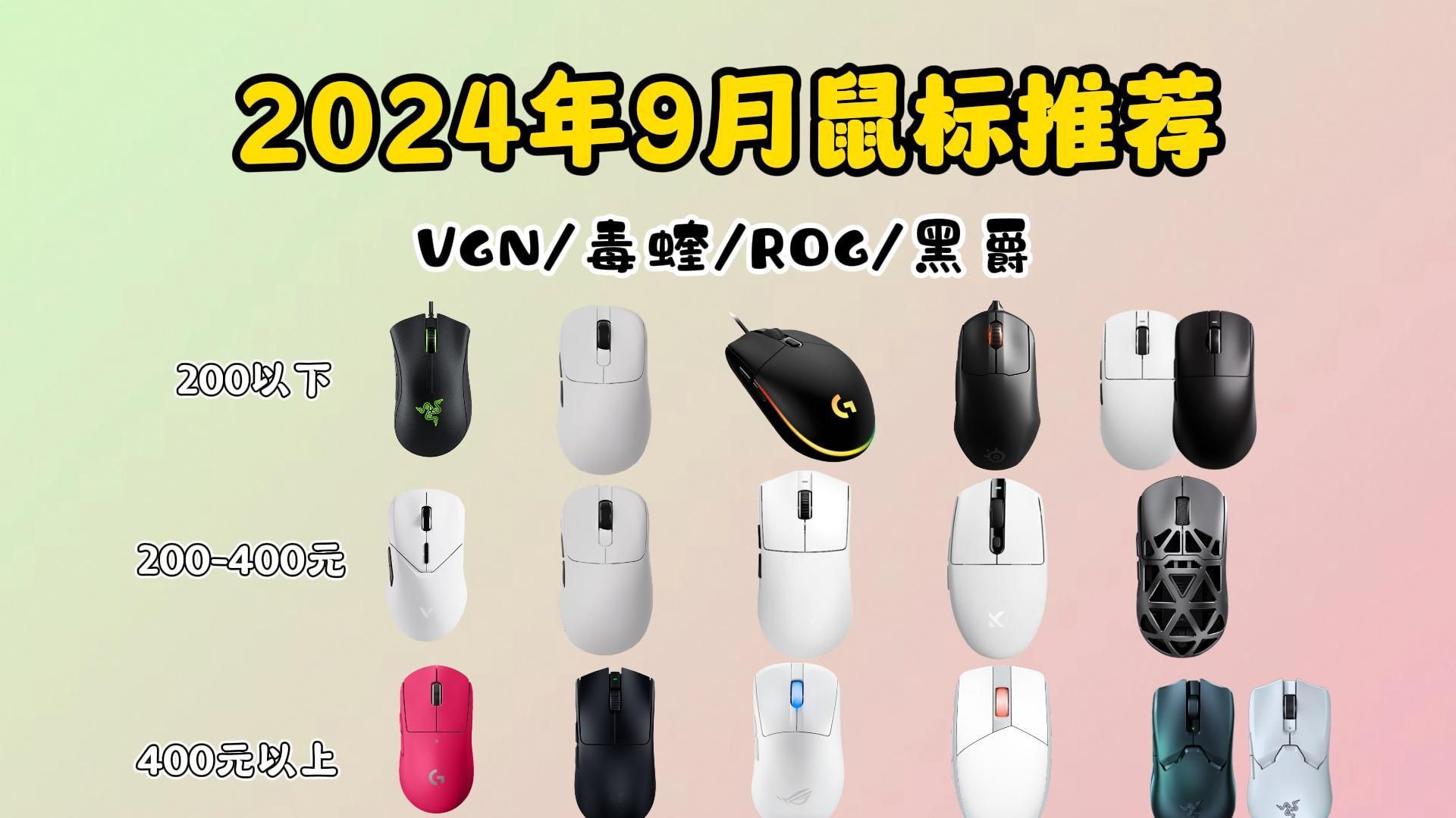 【性价比鼠标推荐】2024年9-10月二十款性价比鼠标推荐指南!价格...