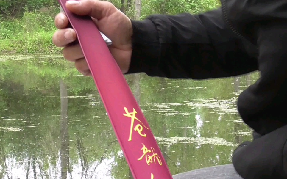 今天测试一下细硬峰苍龙鲫紫金高碳版鱼竿