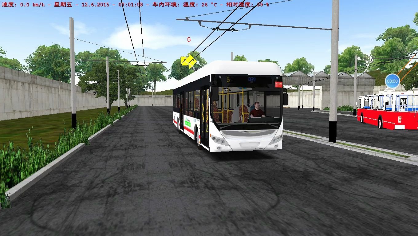 OMSI2 巴士模拟2 驾驶无轨电车在俄国行驶 运行某镇的5路