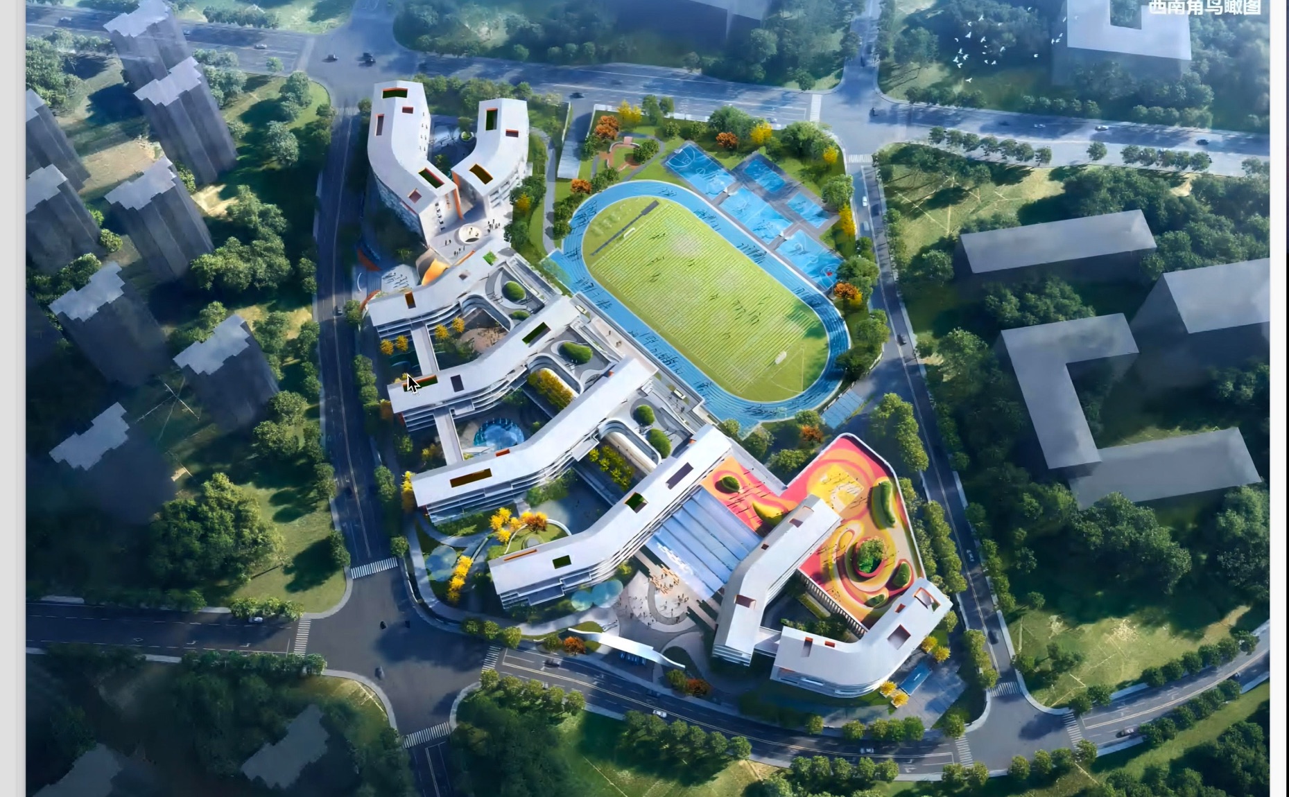 学校 中学 杭州 青山湖科技城第二初中建筑景观方案设计