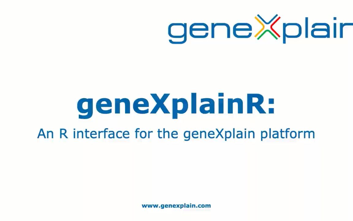 geneXplainR:geneXplain 平台的 R 接口