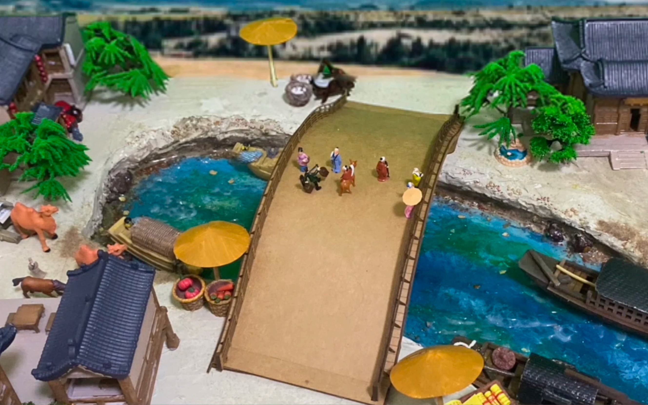 当我以清明上河图为灵感做了微缩模型并拍成定格动画