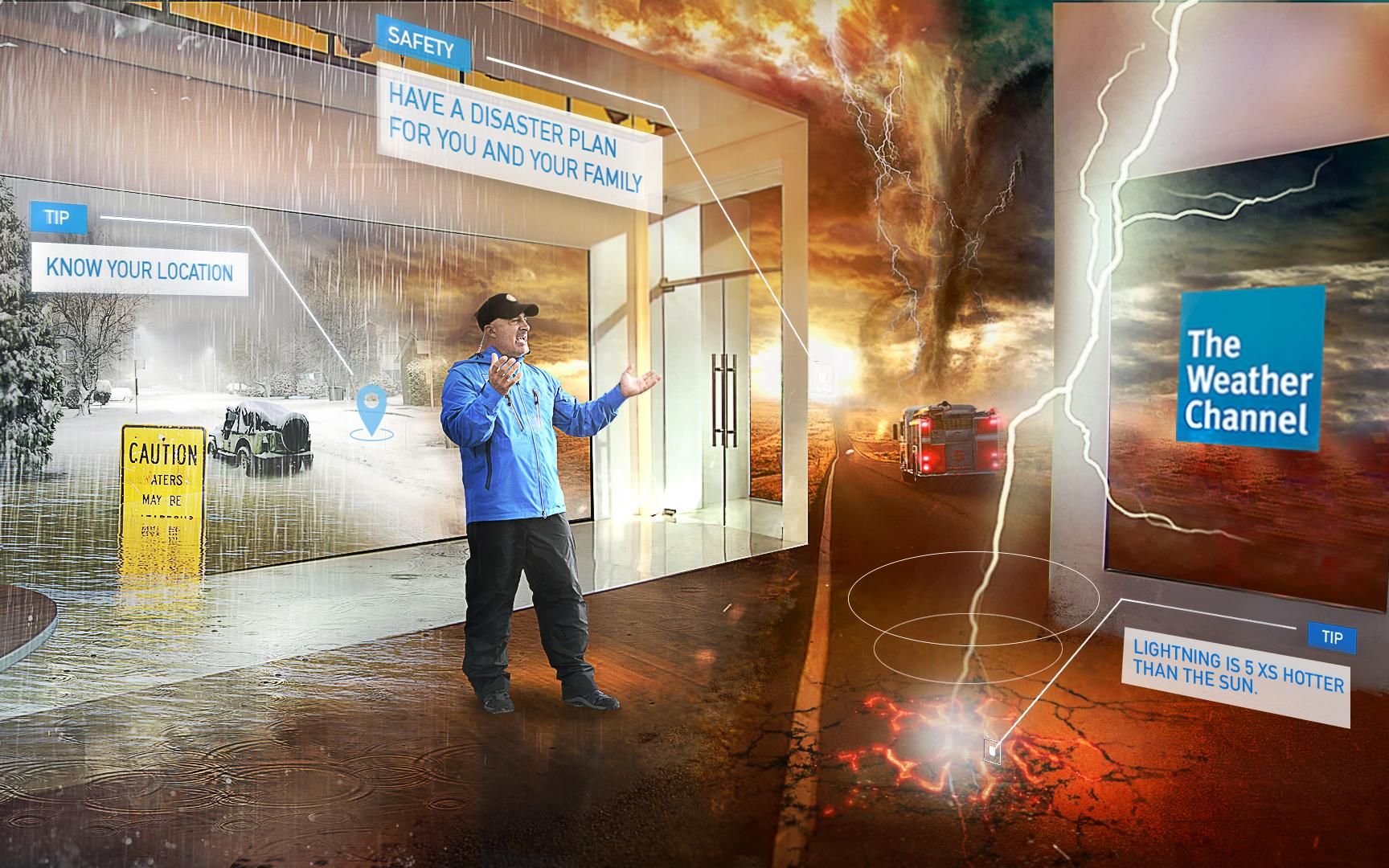 AR/VR/MR应用⑧新闻媒体:2.2Weather Channel天气预报特效、AR...