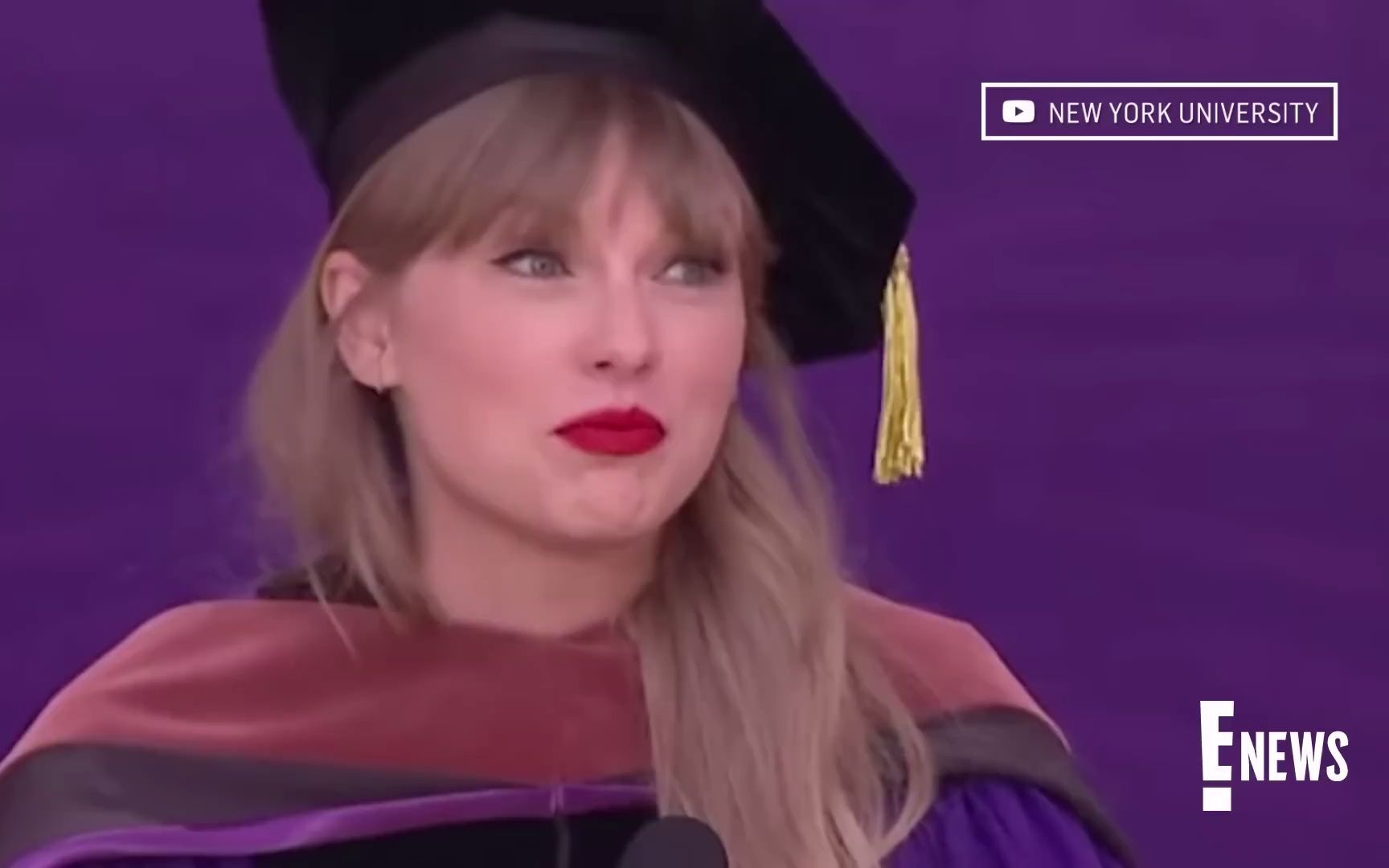...E! News-Taylor Swift获得博士学位并在纽约大学毕业典礼上发表演讲