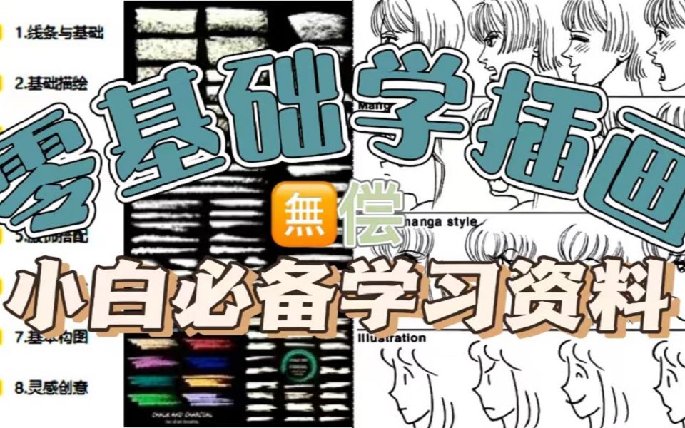 ...笔刷(ps/procreate)+临摹素材+学习资料(线条、素描、形体结构、...