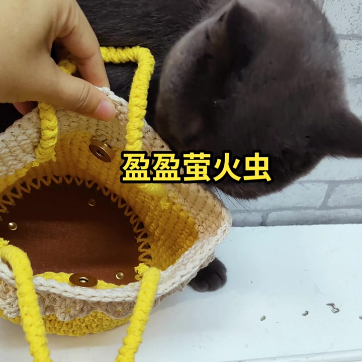 _纯手工代织勾针包包手提包送女友送闺蜜包手工编织毛线团DIY