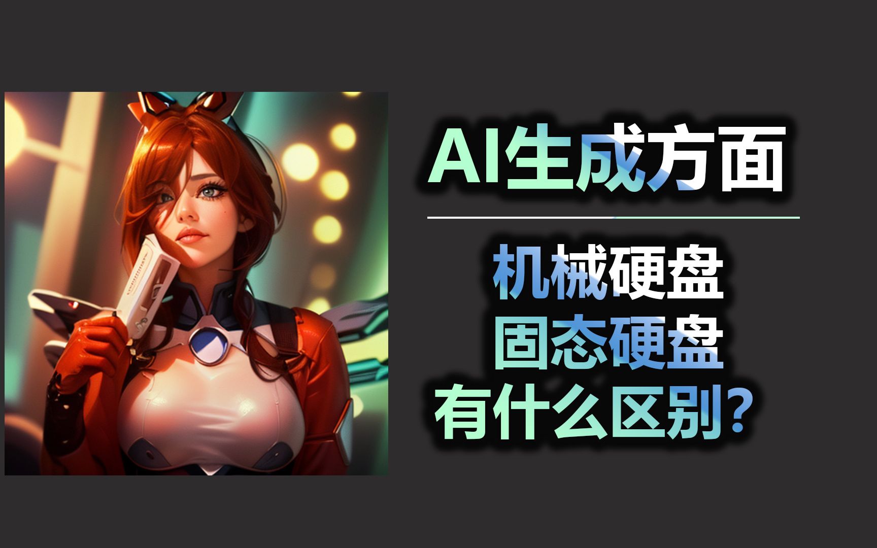 AI生成方面 机械硬盘和固态硬盘有什么区别和影响?