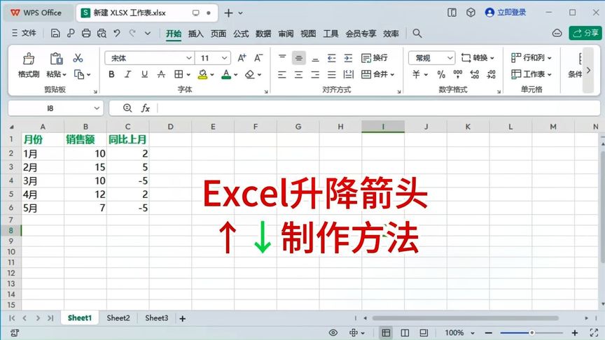 28 Excel表格升降箭头↑↓制作方法