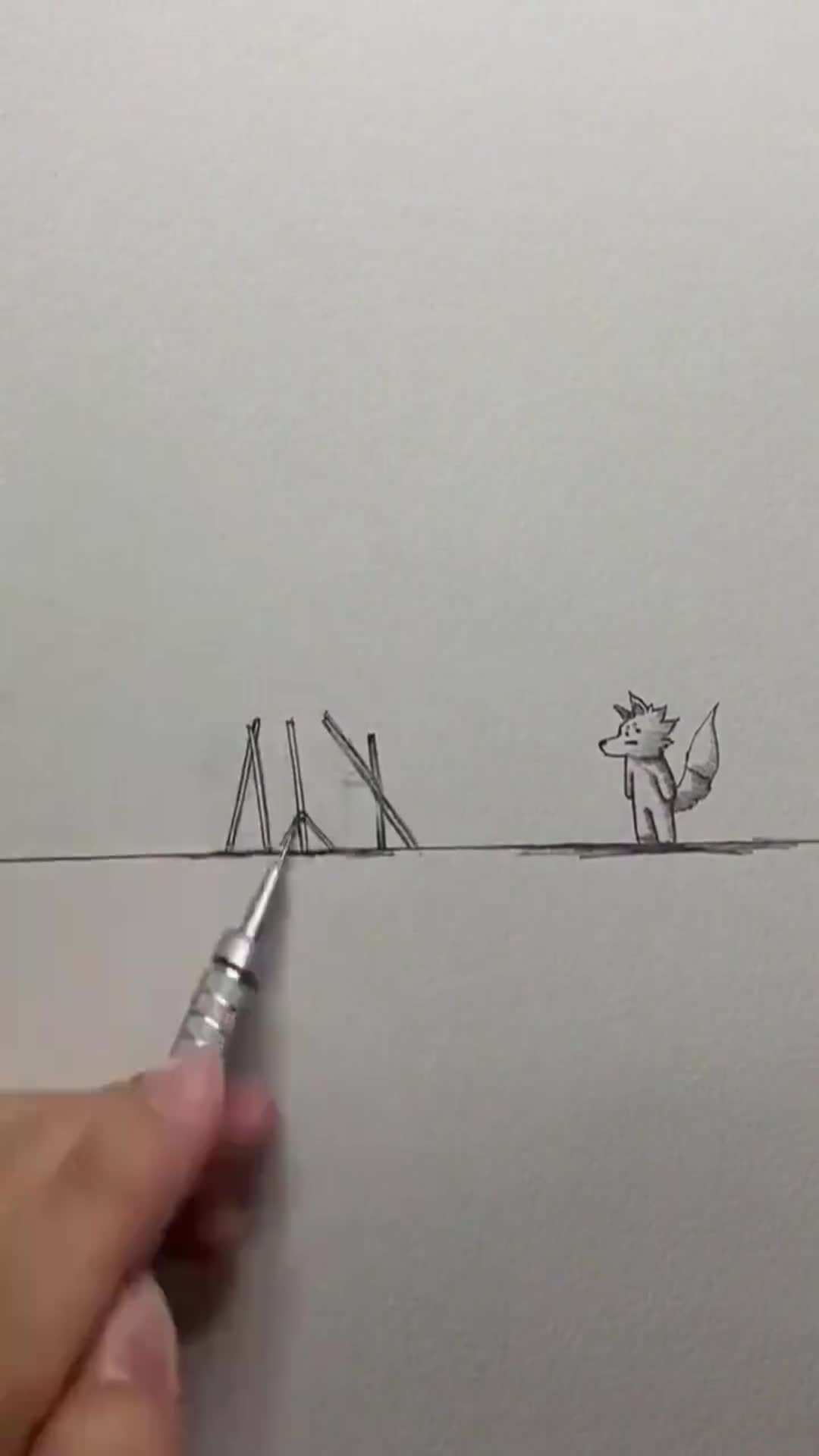 狼VS三只小猪!手绘动画绘画过程带来视觉震撼