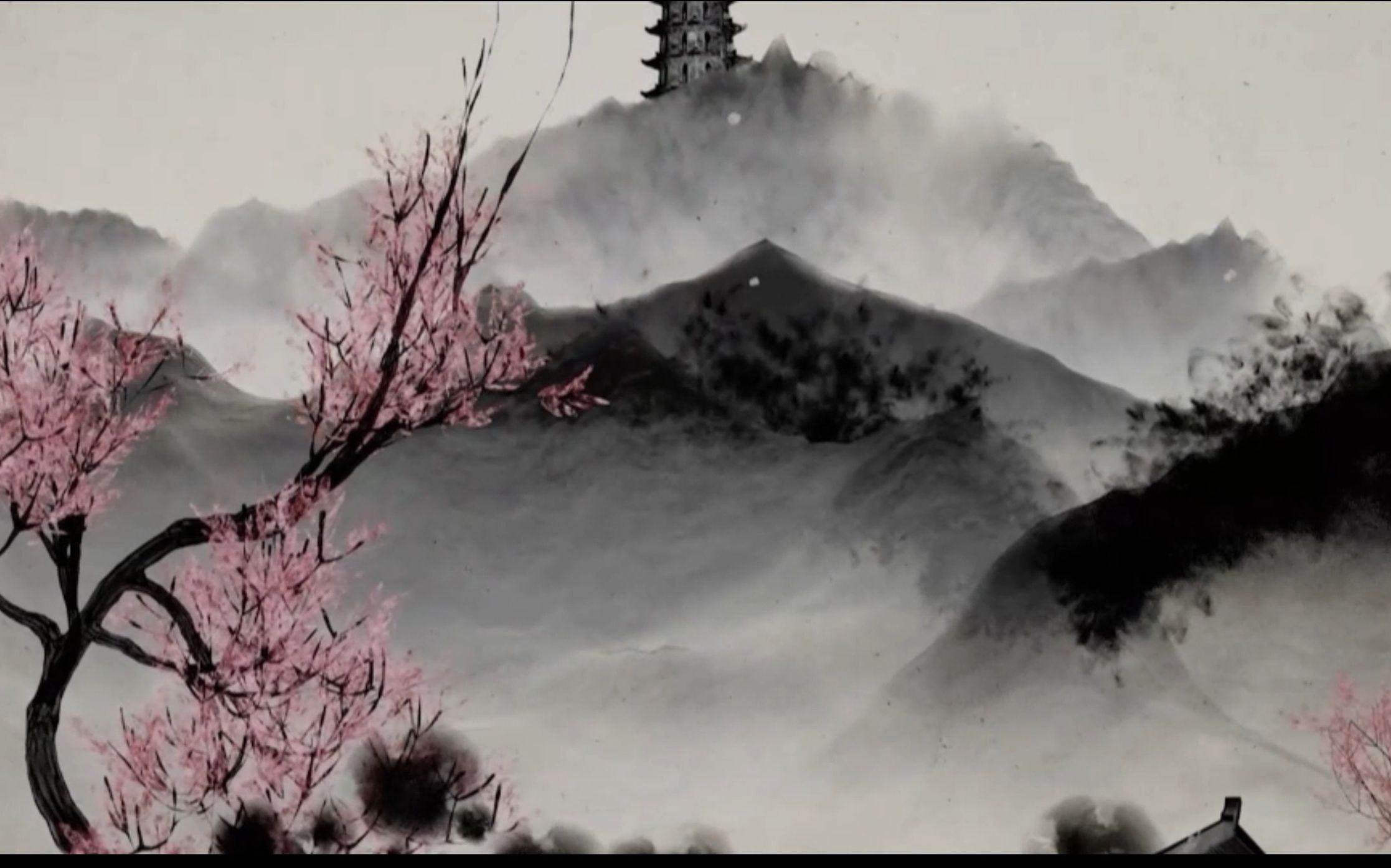 blender太强了!全网稀缺水墨国风三维场景动画技术—Blender国画风格...
