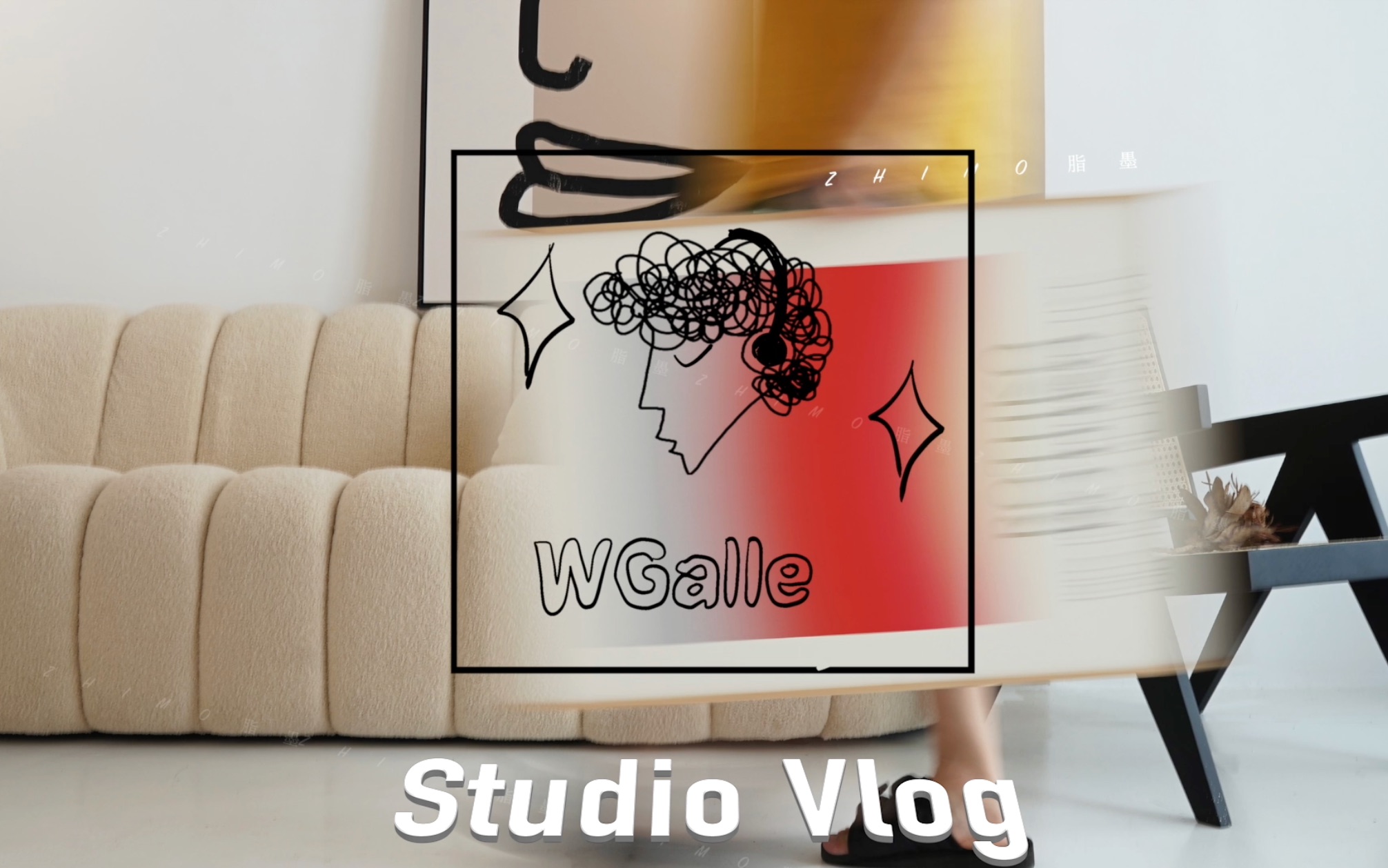 StudioVlog#02 工作室实木框装饰画样品开箱|喷印日常|日常看展米奇展
